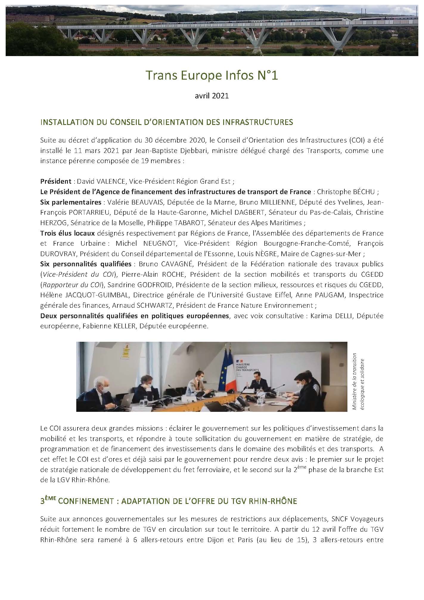 Trans Europe Infos – Association Trans Europe TGV Rhin-Rhône-Méditerranée